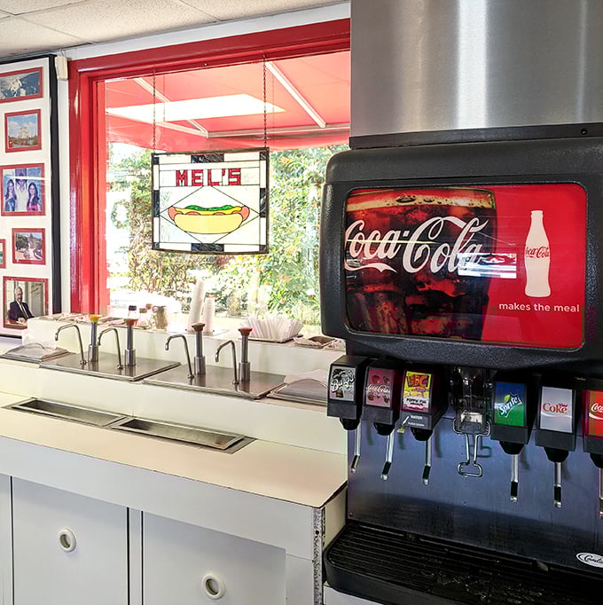 Even the soda station feels like a throwback to simpler times &ndash; when choosing between six flavors felt like abundant freedom rather than decision fatigue.