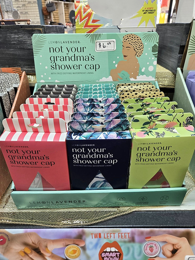 "Not Your Grandma's Shower Cap" indeed! These waterproof hair savers prove even bathroom accessories deserve a style upgrade.