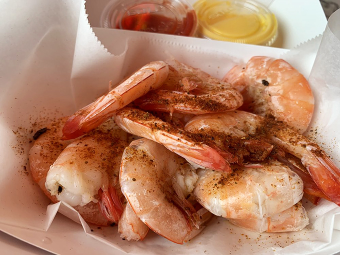 Peel-and-eat shrimp dusted with spices &ndash; simple, straightforward, and exactly what you want when the Gulf is just steps away.