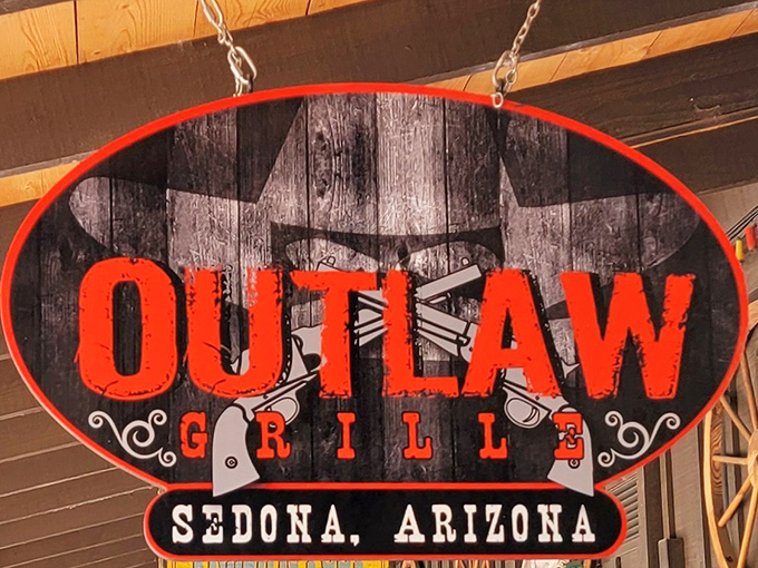 The logo says it all&mdash;crossed pistols and bold lettering. This isn't just a meal; it's the Wild West on a plate.