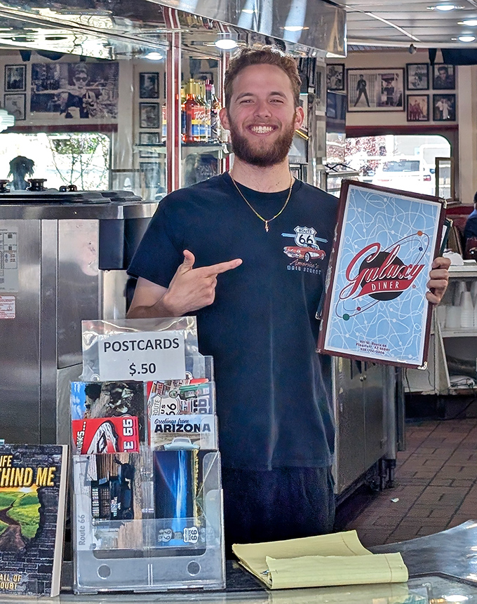 The staff doesn't just serve food&mdash;they're ambassadors of a bygone era, proudly carrying the torch of Route 66 hospitality with every plate delivered.