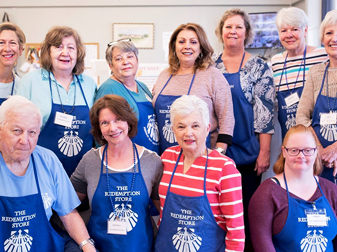 The heart and soul of The Redemption Store: dedicated volunteers whose service transforms shopping into a community-building experience.