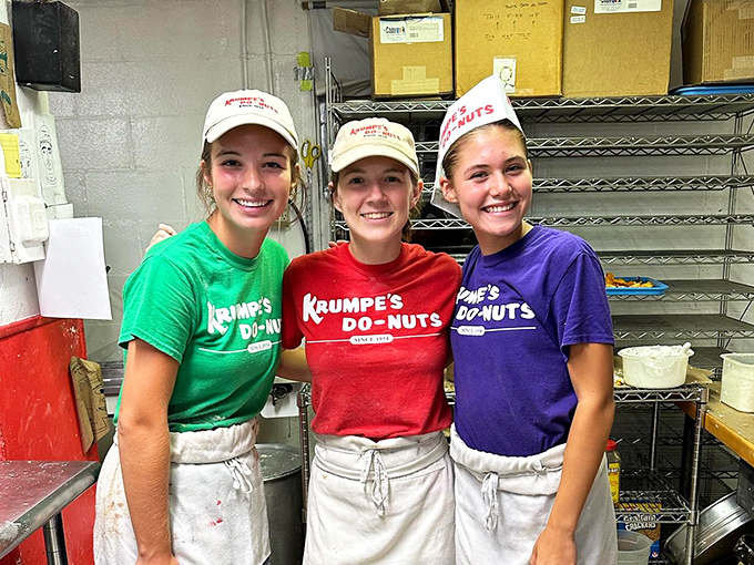 The donut dream team in their colorful uniforms. These are the unsung heroes who ensure Hagerstown never goes without its favorite sweet fix.