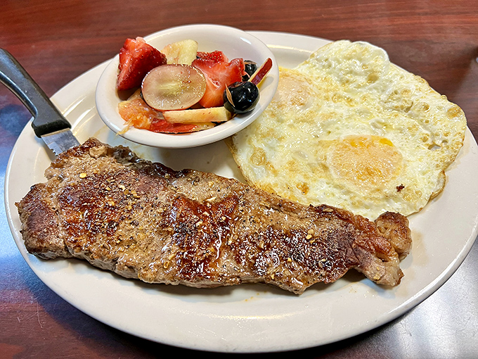 Steak and eggs: the breakfast of champions, cowboys, and anyone who believes dinner foods deserve morning billing. 
