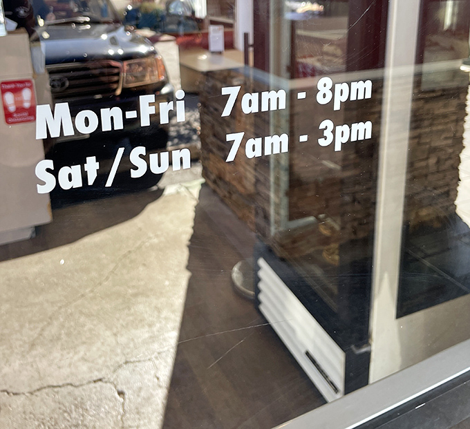 Hours posted like a promise: "Yes, we'll be here when you need us." Early risers and night owls alike find their moment.