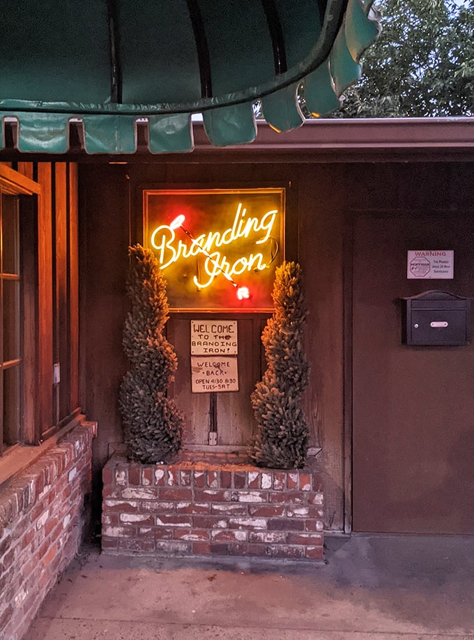 That neon glow says "open," but your stomach already knew that.