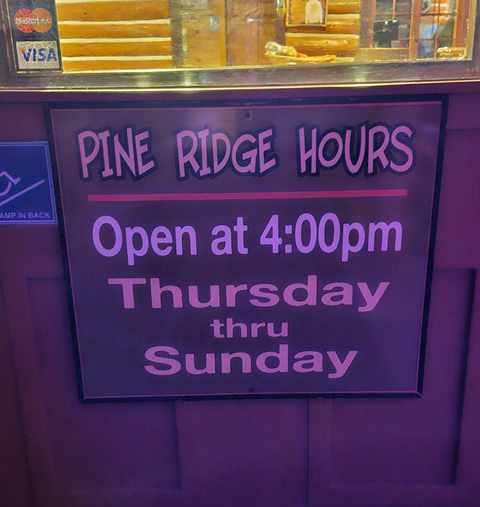 The hours sign tells you everything you need to know&mdash;this place doesn't rush, and neither should you.