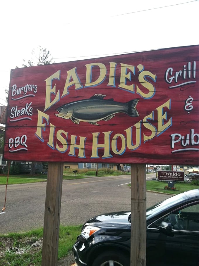 The sign says it all&mdash;burgers, steaks, and BBQ might be on offer, but it's the fish that put Eadie's on the map.
