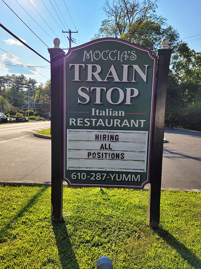The roadside sign proudly announces "Italian Restaurant" but locals know it's the cheesesteaks that deserve top billing.
