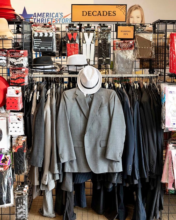 The "Decades" section is a time machine in clothing form. That gray suit jacket is ready for its second act.