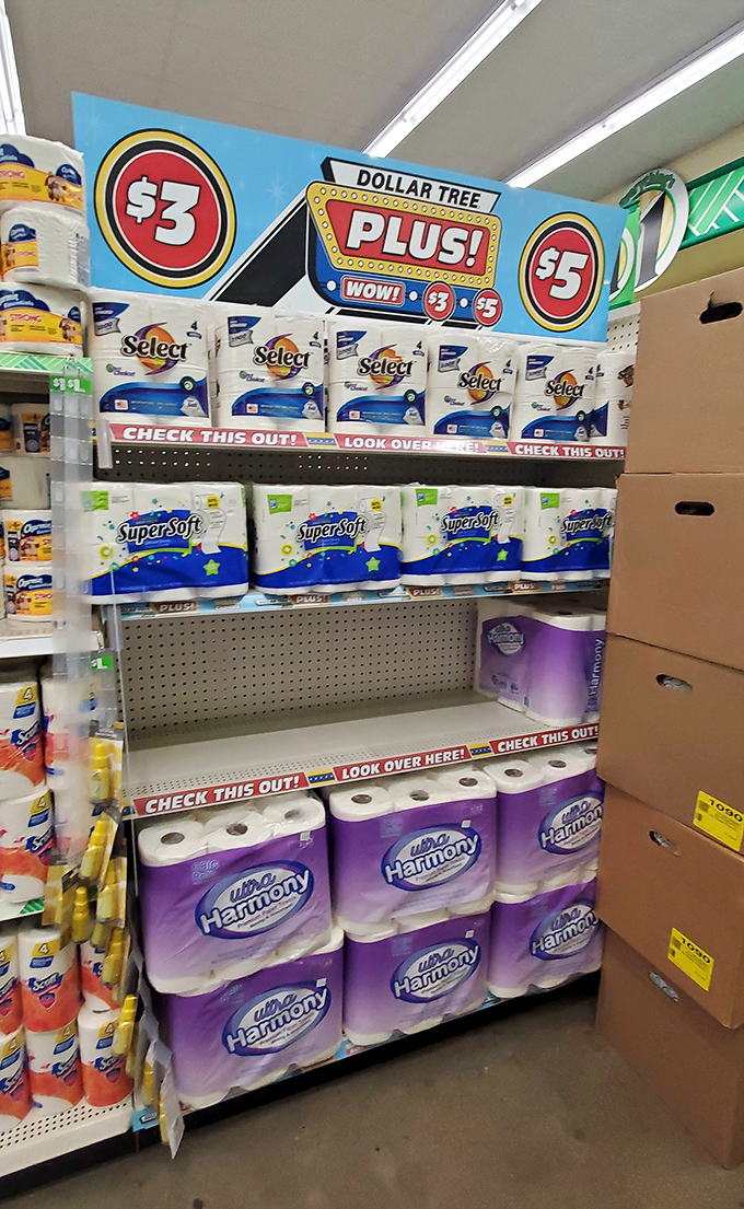 Bathroom essentials stacked with military precision. Ultra Harmony promises a soft touch at a price that won't flush your savings away. 