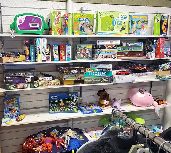 Childhood nostalgia by the shelf-full. From Easy-Bake Ovens to forgotten board games, these toys await their second chance at playtime.
