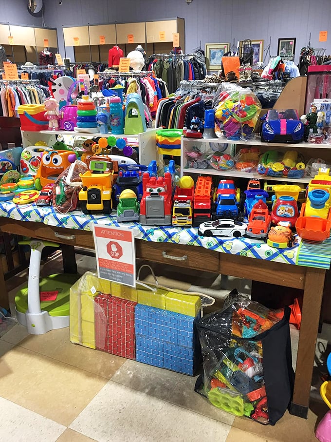 Toy paradise where vintage plastic meets modern imagination. Warning: grandparents enter at their wallet's risk.