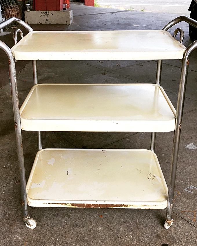 This vintage hospital cart has stories to tell&mdash;and now waits for its second act as a bar cart or quirky kitchen island.