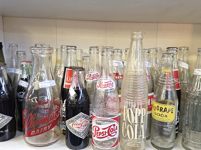 Soda bottles from when Coca-Cola was still considered medicinal and Pepsi was the daring alternative. Nostalgia in glass form.