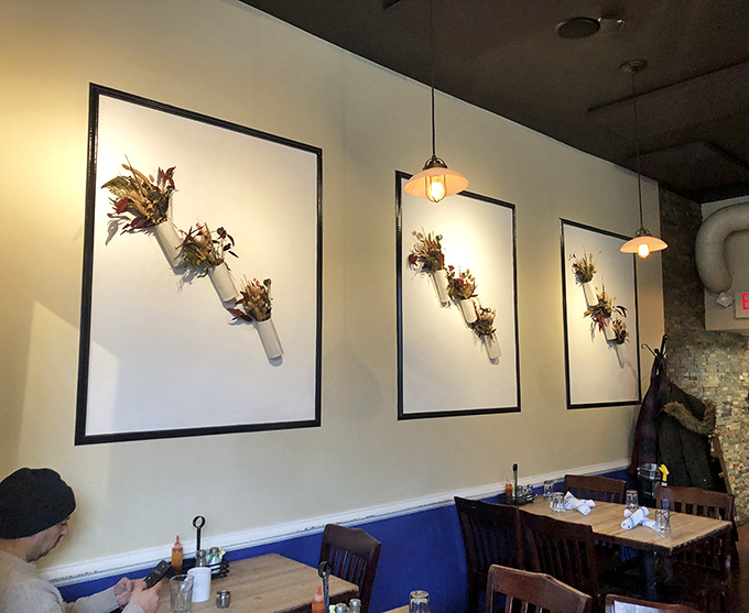 Art that doesn't take itself too seriously adorns the walls &ndash; much like the restaurant itself, finding beauty in simplicity without the need to show off.