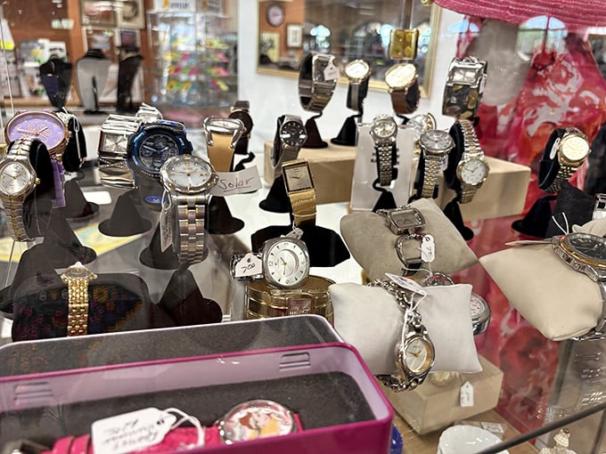 Timepieces frozen at different moments, waiting to tick again. That vintage watch could have counted down important moments before finding its way to your wrist.