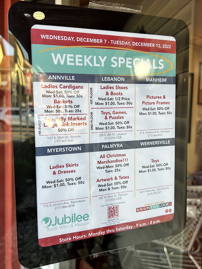 The weekly specials board: a treasure map that serious thrifters study with the intensity of stock brokers watching the market open.