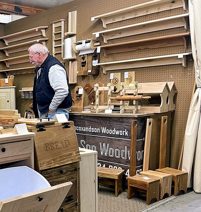 Handcrafted wooden treasures that laugh in the face of mass production. This craftsman's hands tell more stories than his words ever could.