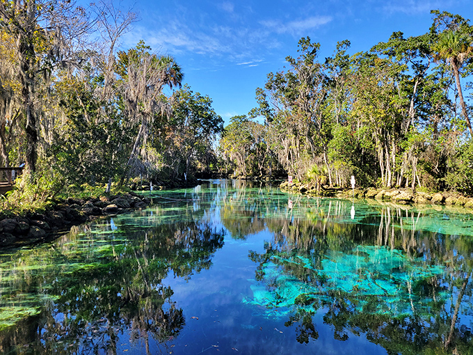 Crystal River's impossibly clear springs reveal an underwater world where manatees and humans peacefully coexist.