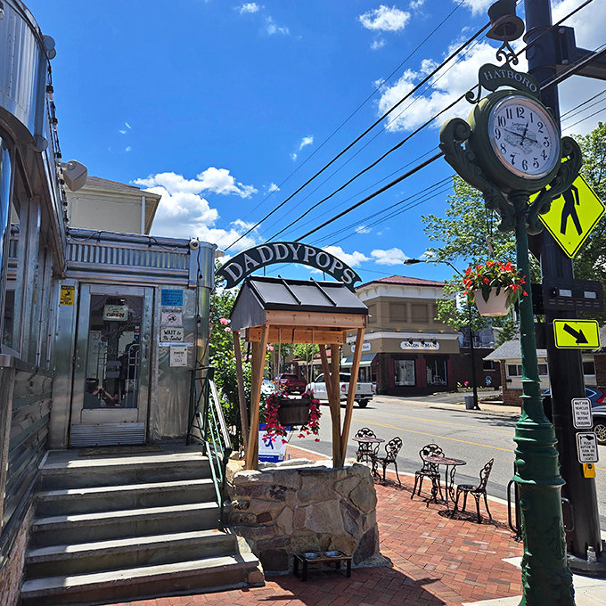 Daddypops' vintage diner car sits at the heart of Hatboro, a chrome time capsule serving nostalgia on every plate.