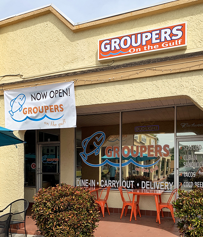 "Groupers on the Gulf" says it all&mdash;this Indian Rocks Beach spot puts its specialty right in the name. Those bright orange chairs are just waiting for you.