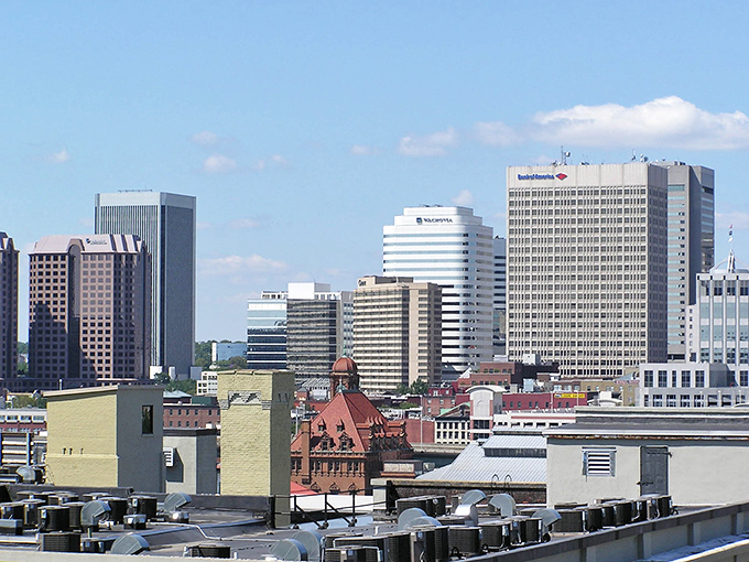 Richmond's skyline mixes old and new like a master bartender crafting the perfect cocktail. 