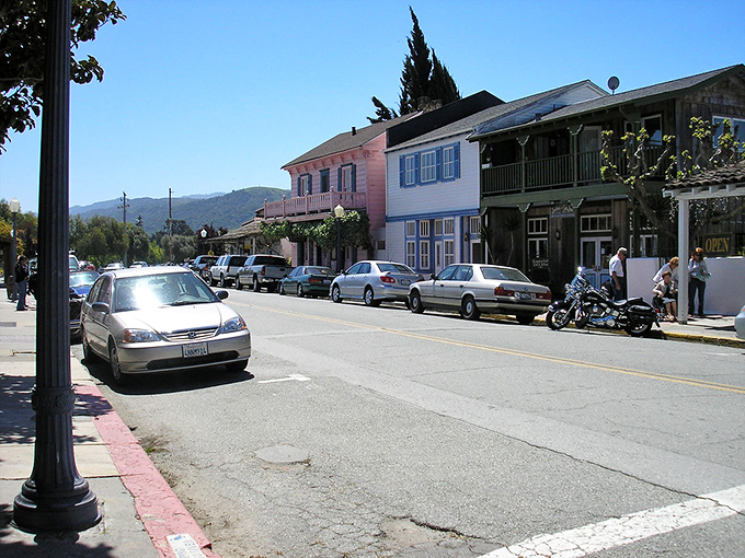 The historic buildings of San Juan Bautista line up like old friends sharing stories. Some conversations have lasted centuries.