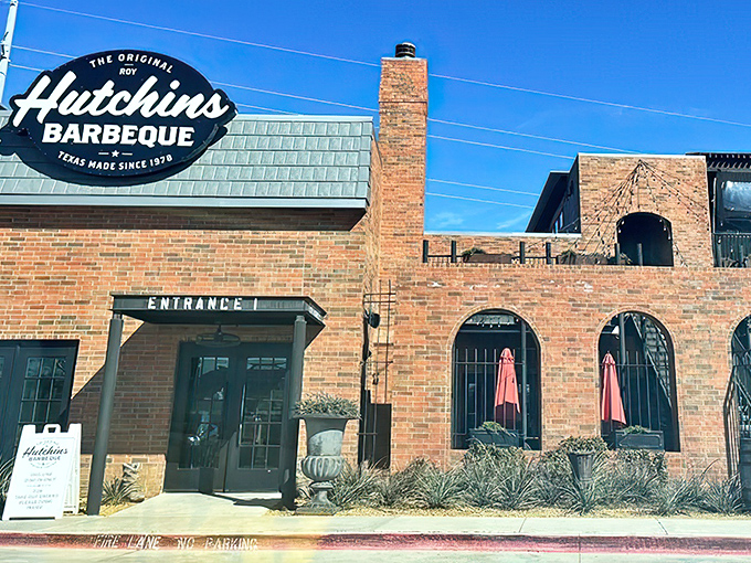 Hutchins' classic brick building represents old-school Texas barbecue values - honest food made with genuine pride and care.