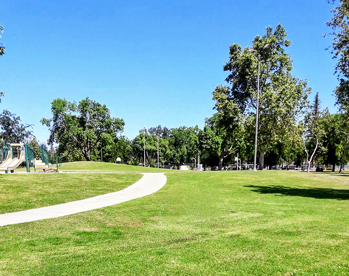 Green parks and wide sidewalks create spaces where families can gather and communities can flourish.