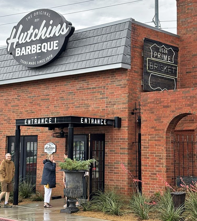 That traditional storefront promises the kind of barbecue your grandfather would recognize and absolutely approve of completely.