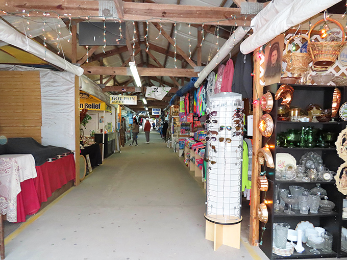 The path to discovery stretches before you. Each booth along this corridor represents someone's passion, collection, or livelihood&mdash;all waiting for exploration.