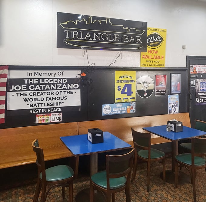 The wall pays tribute to Joe Catanzano, creator of the Battleship&mdash;proof that true culinary heroes don't always wear white chef coats.