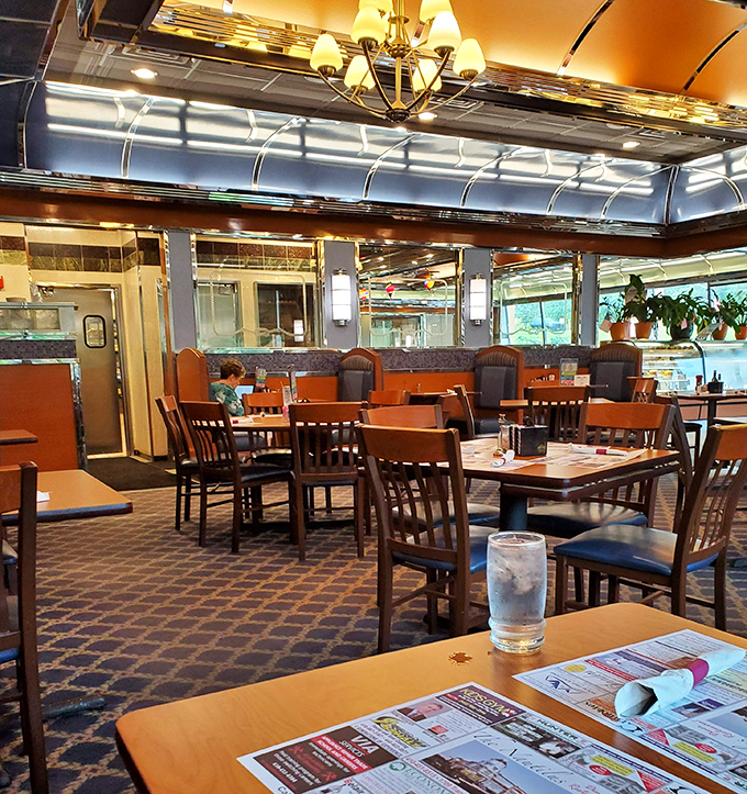 Soft lighting and comfortable seating create the perfect backdrop for the main attraction &ndash; food that doesn't need fancy lighting to impress.