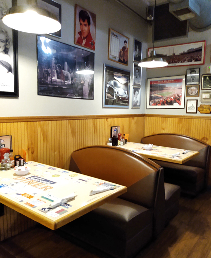 Wood paneling and vintage photos create the perfect backdrop for conversations that range from local politics to last night's game.