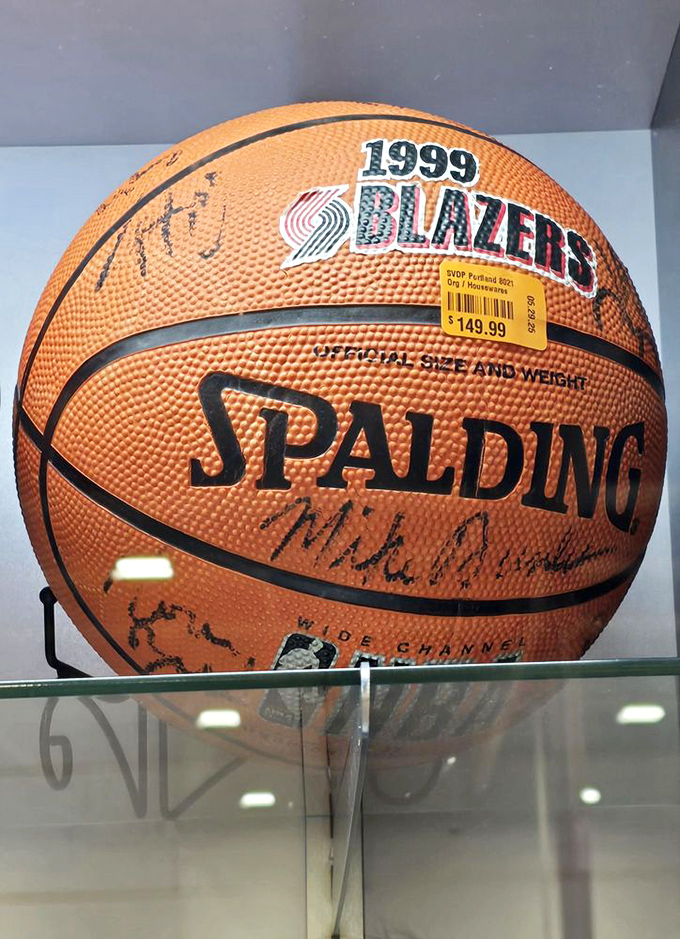 This autographed basketball proves that sports memorabilia treasures hide in the most unexpected places.