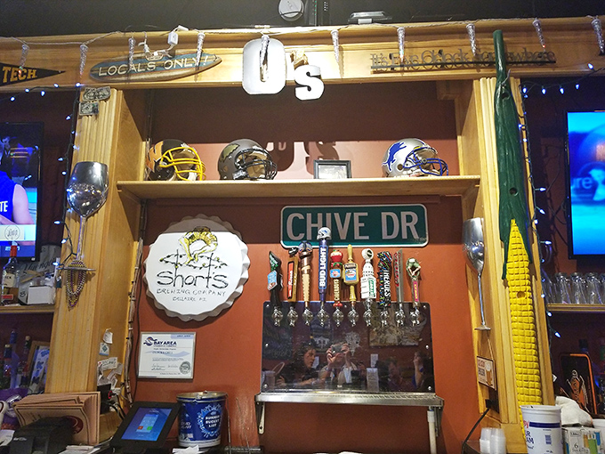 The bar area proudly displays its "Locals Only" sign, though they'll happily make exceptions for travelers wise enough to stop in.