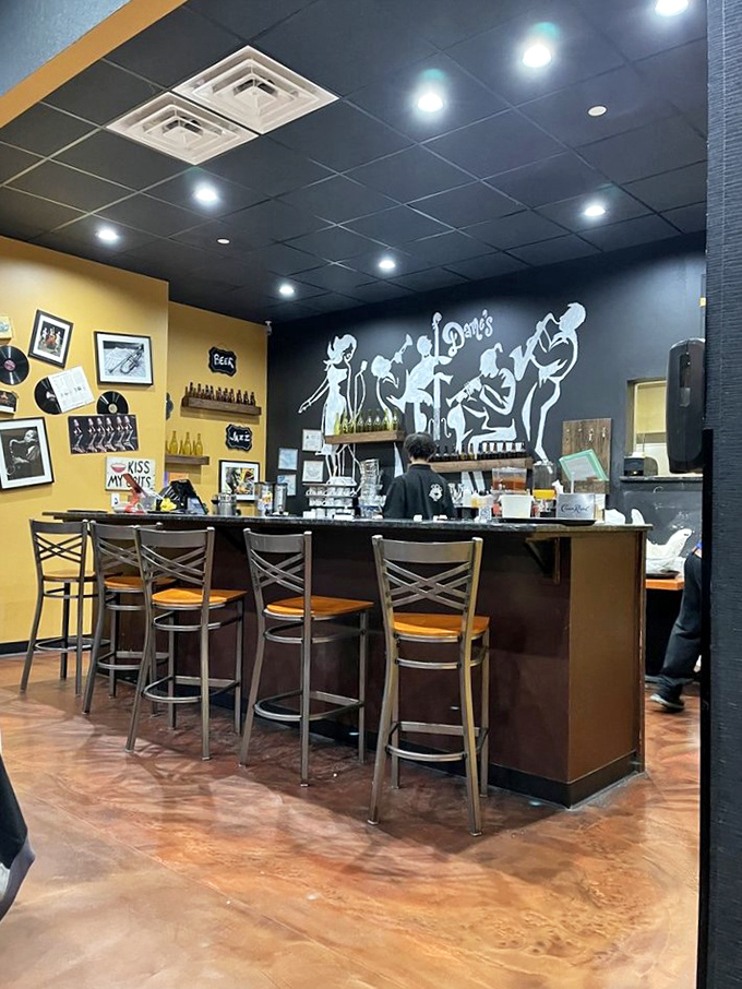 The bar area &ndash; where craft beverages are mixed with the same care and precision as the kitchen's legendary chicken.