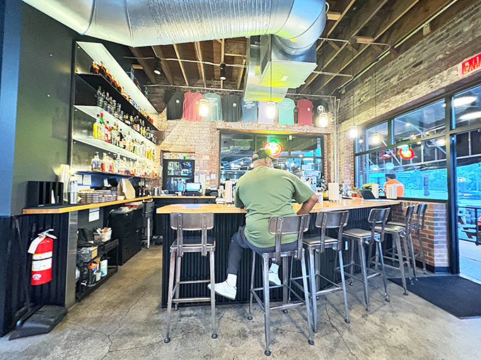 The bar area offers front-row seats to mixology that takes Southern drinking traditions and gives them a contemporary, craft-focused twist.