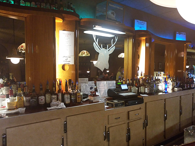 A bar that knows exactly what it is &ndash; unpretentious, welcoming, and crowned with a white deer head that's seen it all.