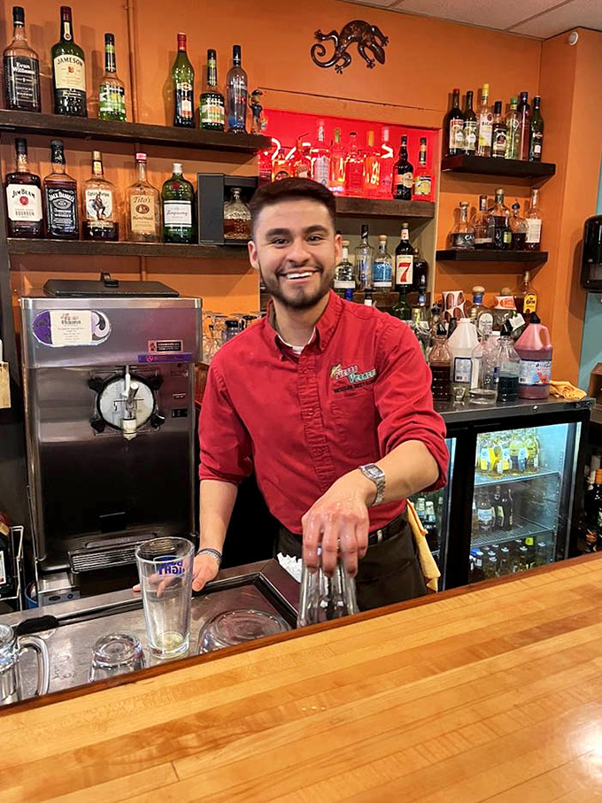 Behind every great restaurant is a friendly face ready to craft the perfect margarita to complement your burrito adventure.