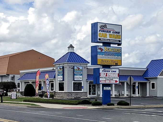 Behind that cheerful blue roof lurks seafood so fresh it was practically swimming this morning&mdash;coastal dining at its most authentic.