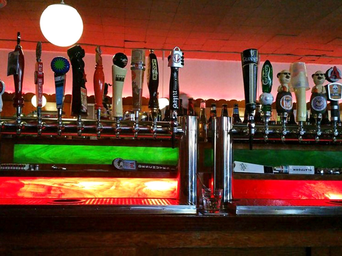 The tap lineup reads like a love letter to craft beer enthusiasts &ndash; each handle promising the perfect companion to your elaborately topped dog.