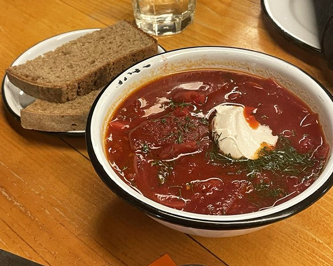 This crimson borscht with its swirl of plant-based cream is like Eastern Europe in a bowl&mdash;bold, beautiful, and unapologetically itself.