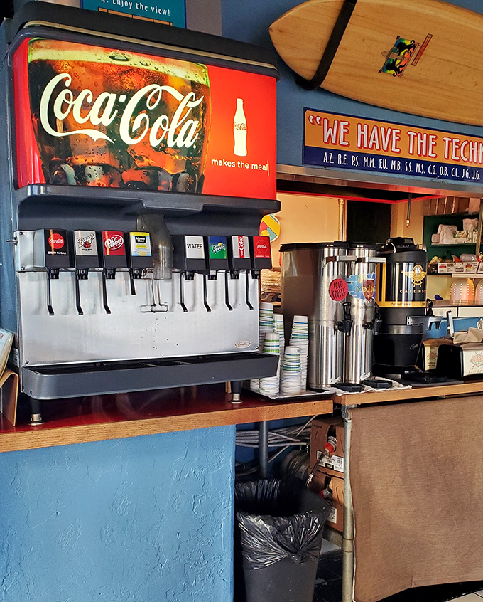 No fancy coffee contraptions here&mdash;just honest beverages to wash down your breakfast feast. Sometimes simplicity really is the ultimate sophistication.