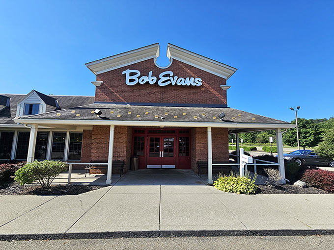Even chain restaurants like Bob Evans embrace Granville's architectural standards. Comfort food served with a side of colonial-inspired design.