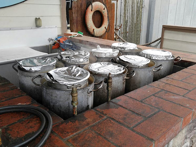 These steaming pots contain the secret to transforming ocean treasures into culinary gold medals.