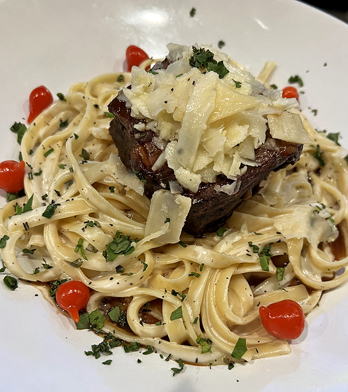 This Boursin pasta with short rib isn't just dinner; it's therapy in carbohydrate form&mdash;each twirl of fettuccine delivering comfort straight to your soul.