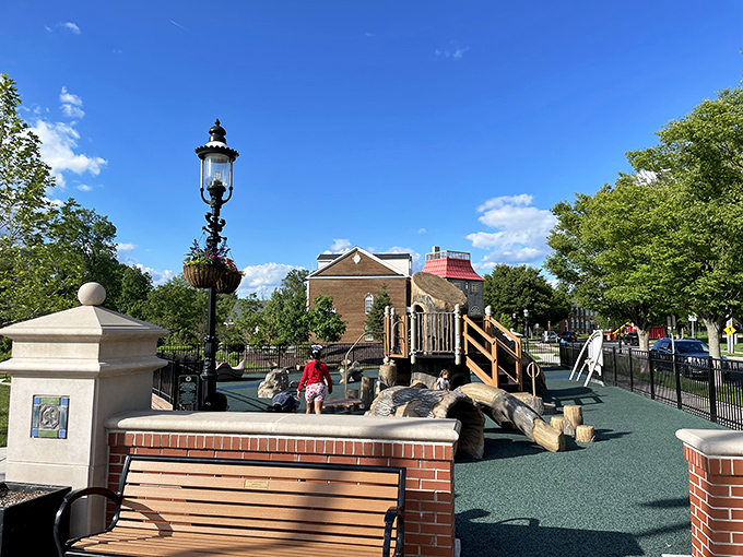 Broad Commons Park offers families a perfect urban oasis where kids can play while adults pretend they're not secretly eyeing that playground equipment themselves.
