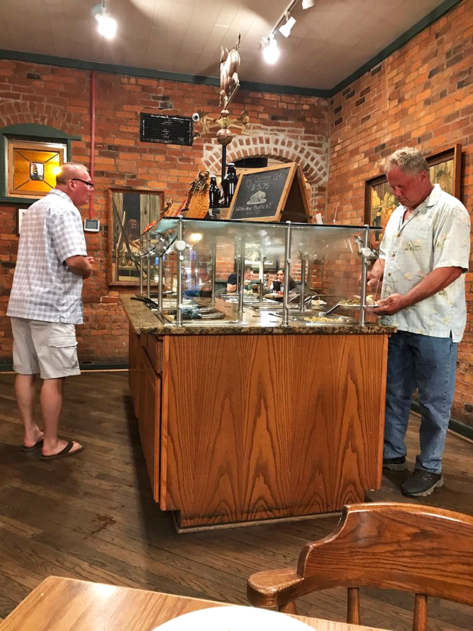 The buffet display case&mdash;where decisions get difficult and restraint goes to die. Choose wisely, or better yet, choose everything.